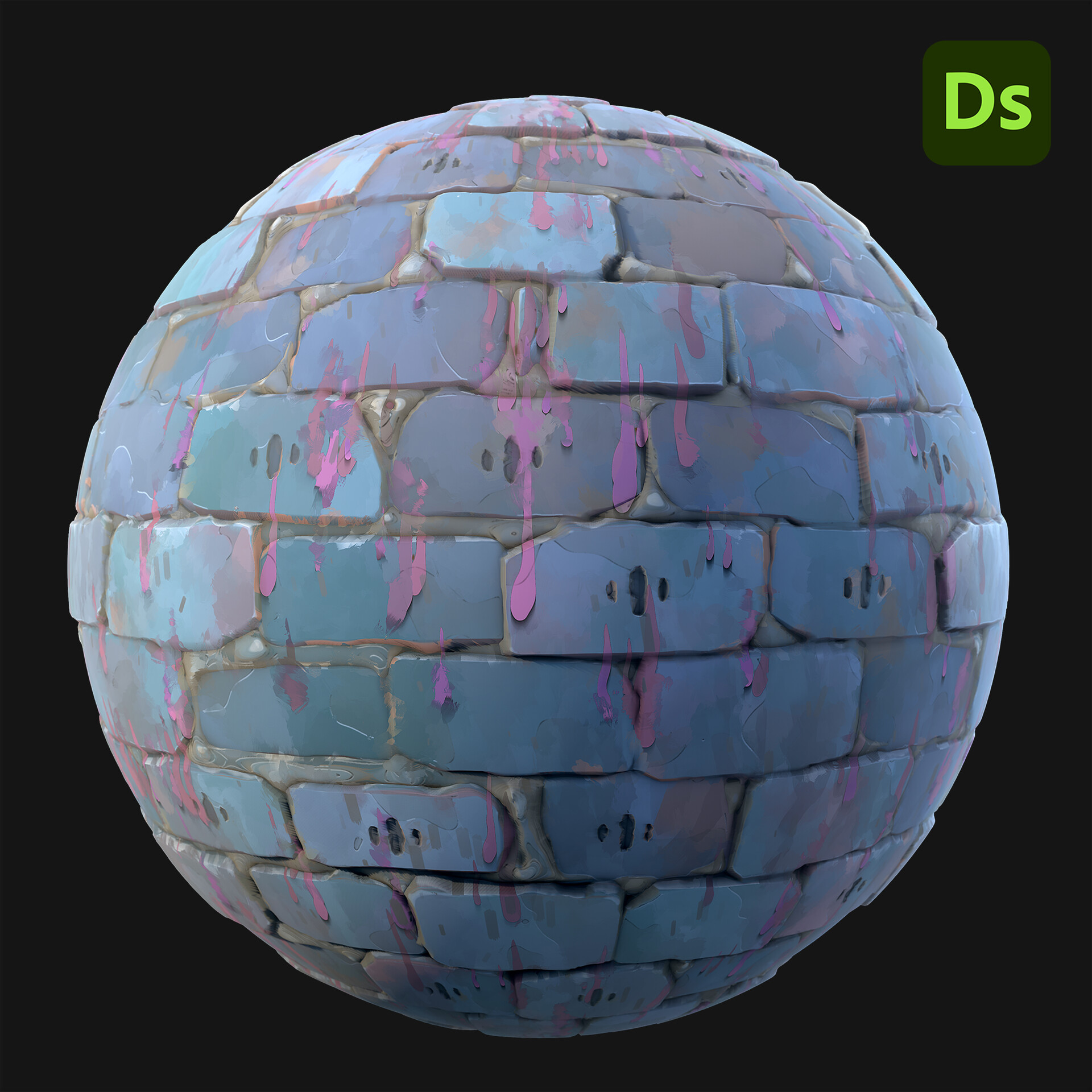 ArtStation - Slime-Splattered Wall Material
