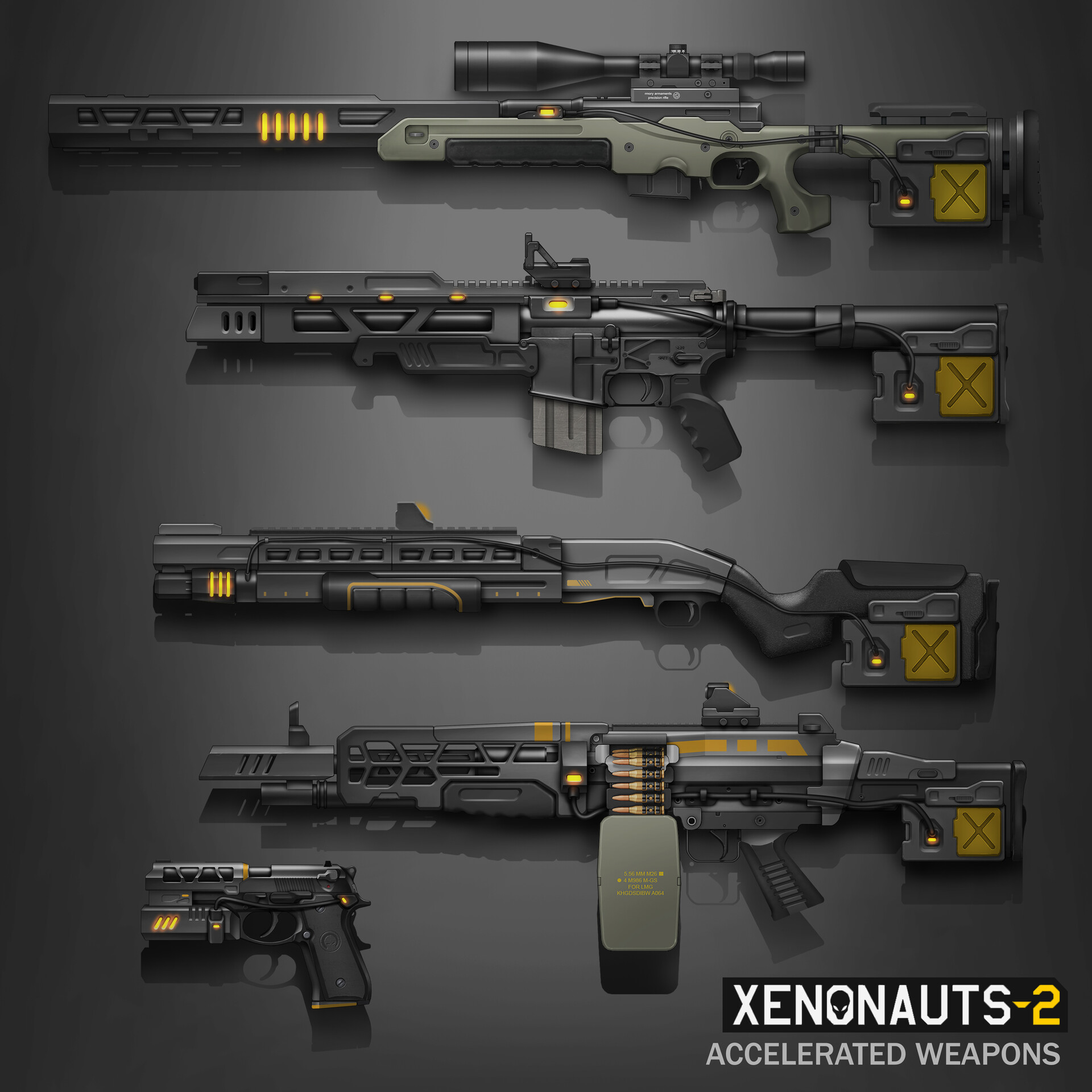 ArtStation - Accelerated Weapons - Xenonauts 2