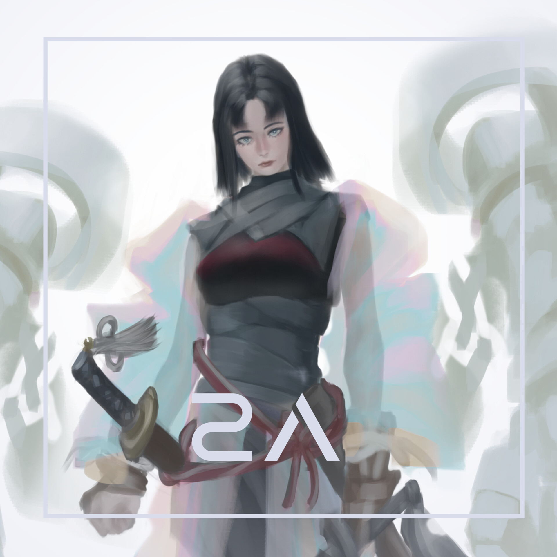 ArtStation - “2A” - Cyberpunk samurai concept