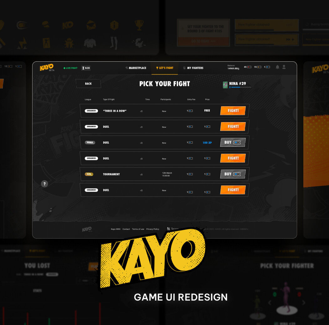ArtStation - KAYO Game | Interface UI/UX