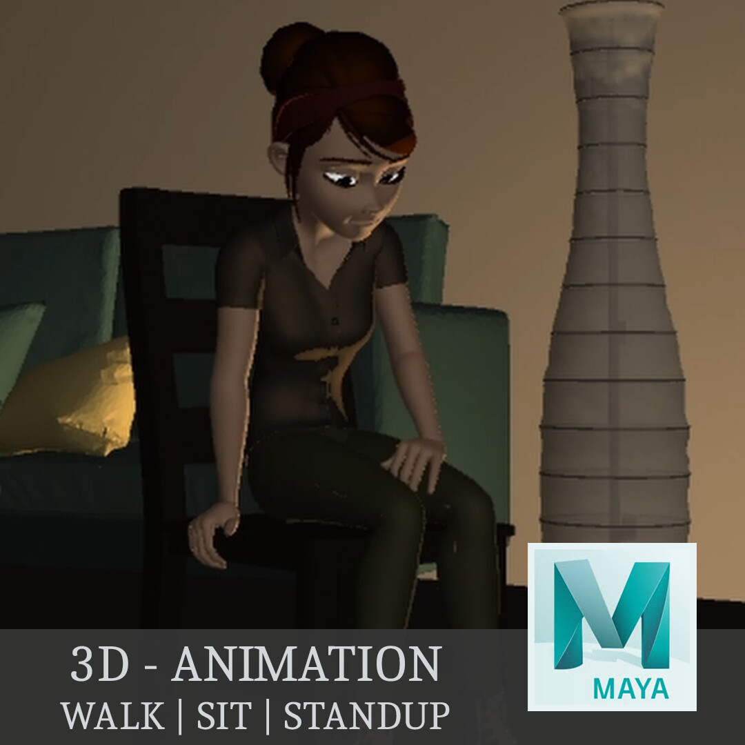 ArtStation - 3D - Walk and sit Mery