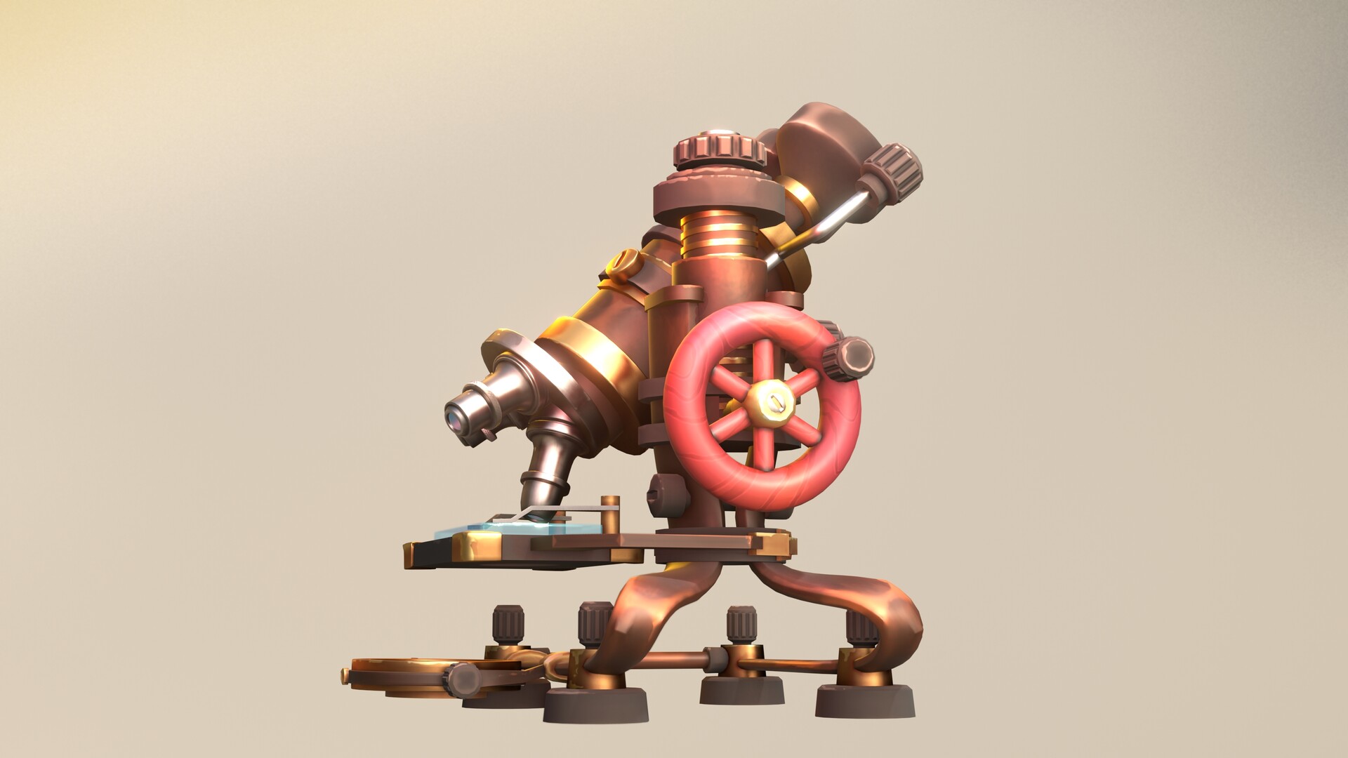 ArtStation - old microscope - almost steampunk)))