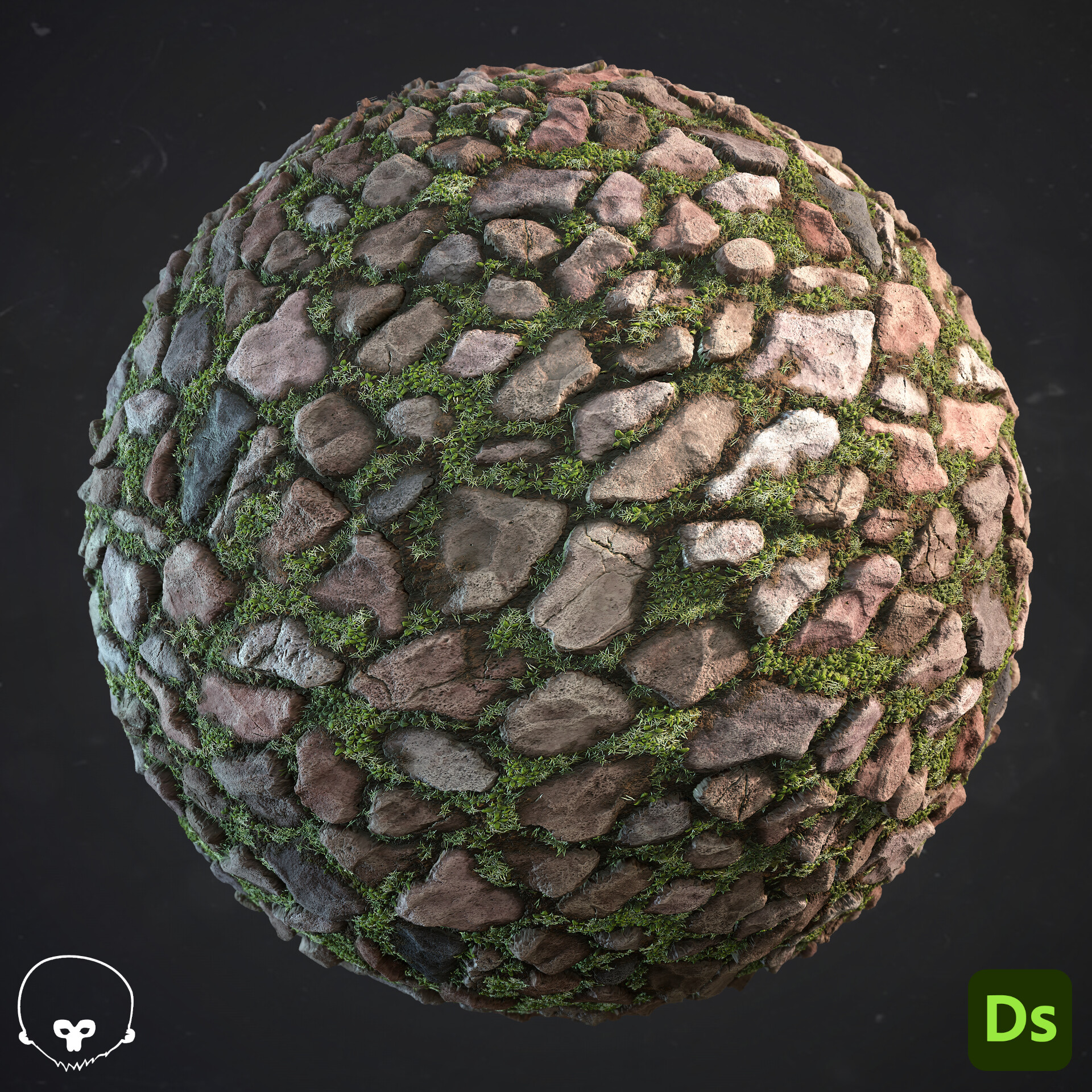 ArtStation - Overgrown Cobblestone