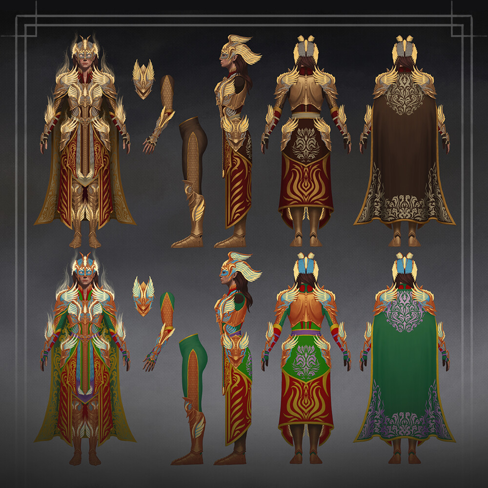 ArtStation - Sorceress Character: Mythic Equipment Project - Material ...