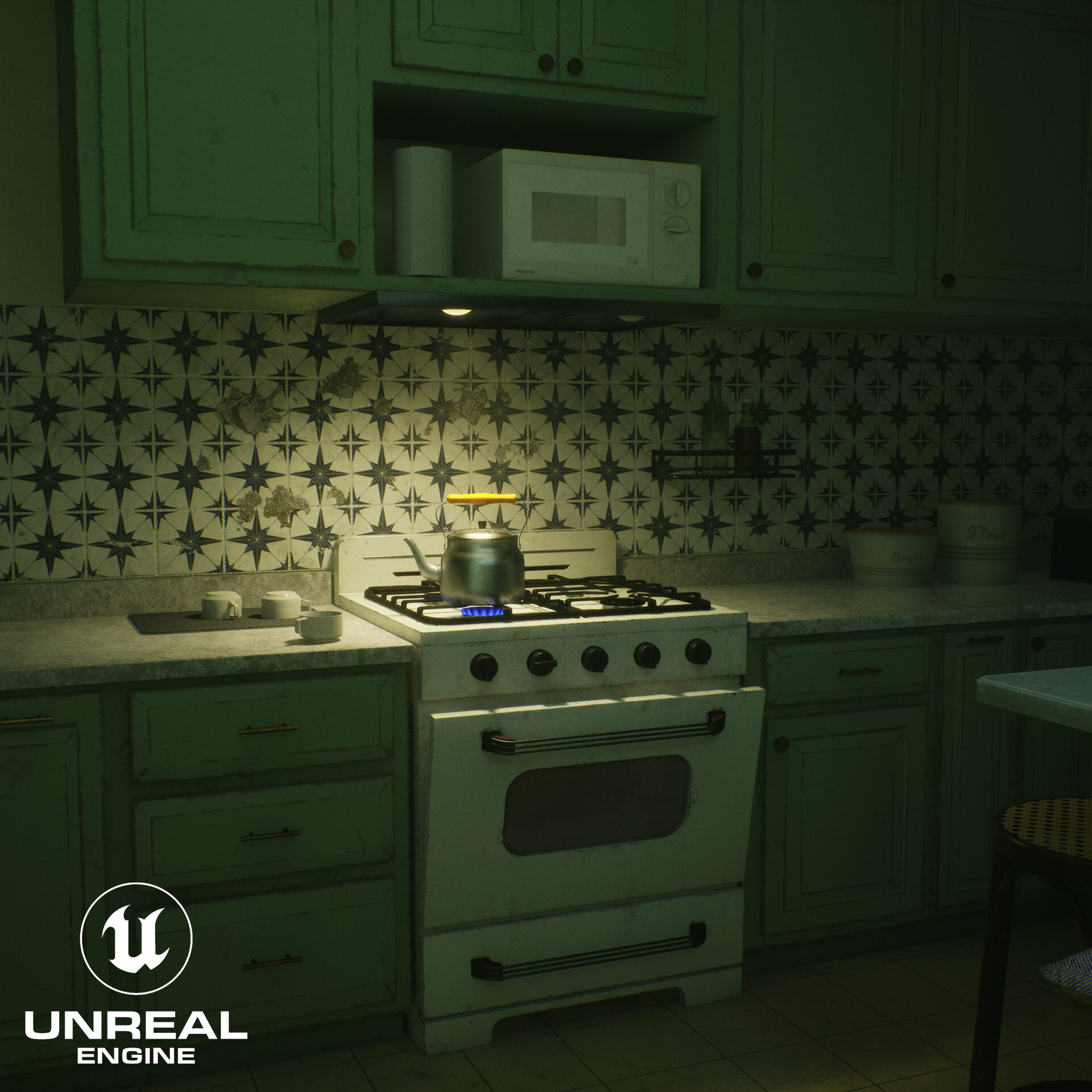 ArtStation - Night Kitchen - Unreal Engine 5