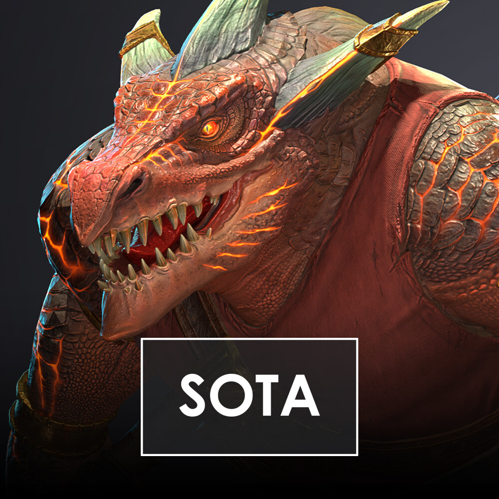 ArtStation - The Lizard Lieutenant - SOTA