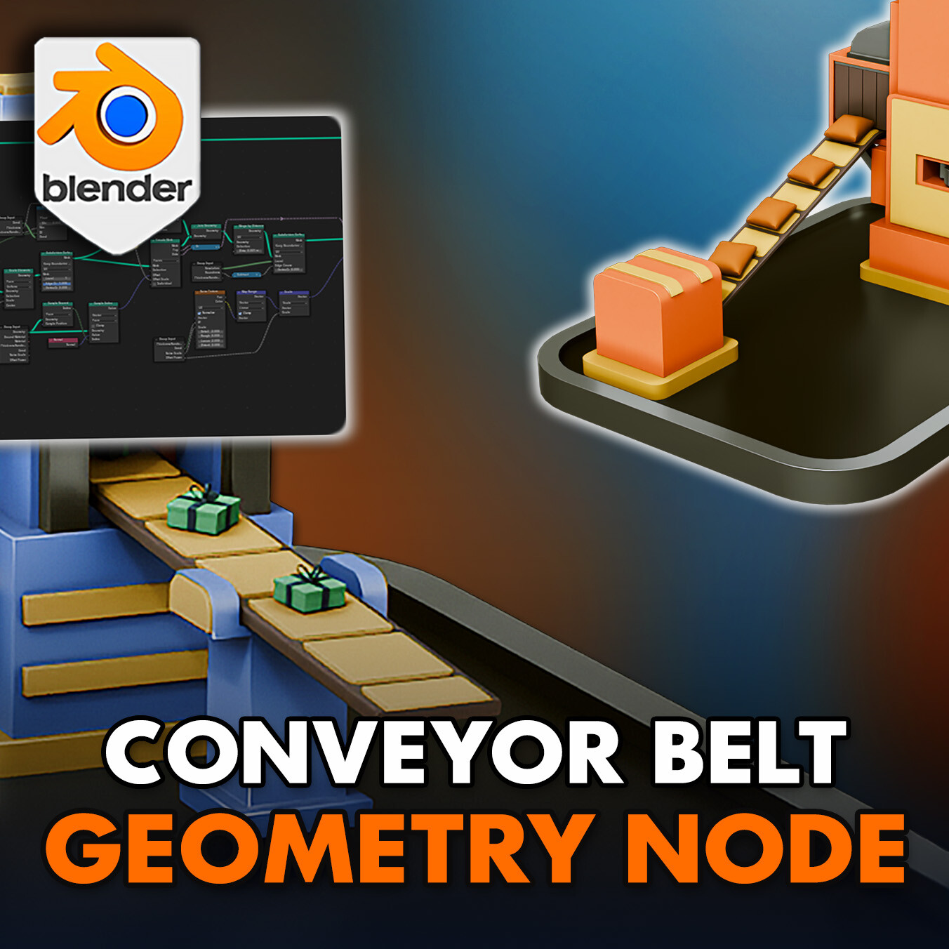 ArtStation - Blender Conveyor Belt Geometry Node by 3D TUDOR