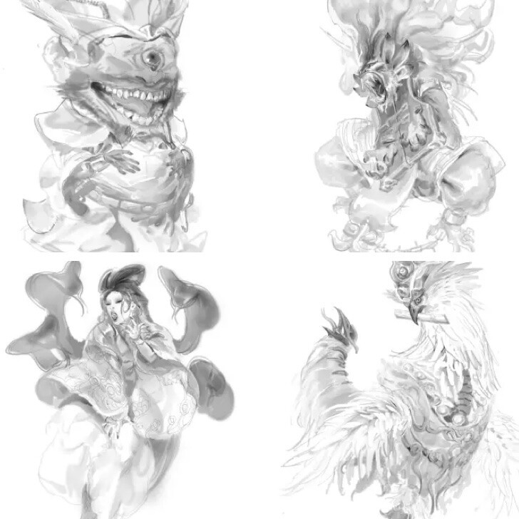 ArtStation - Sketches：Six Carnal Desires