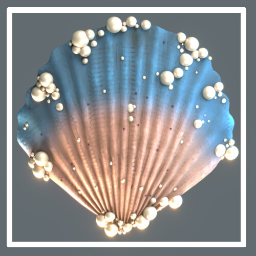 ArtStation - seashell and pearls