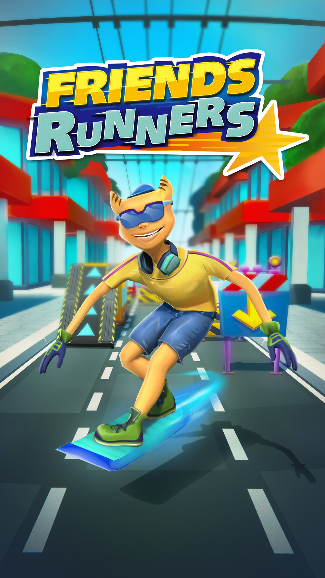 ArtStation - Friends Runner Character, Title, Loading & Coin Box Design