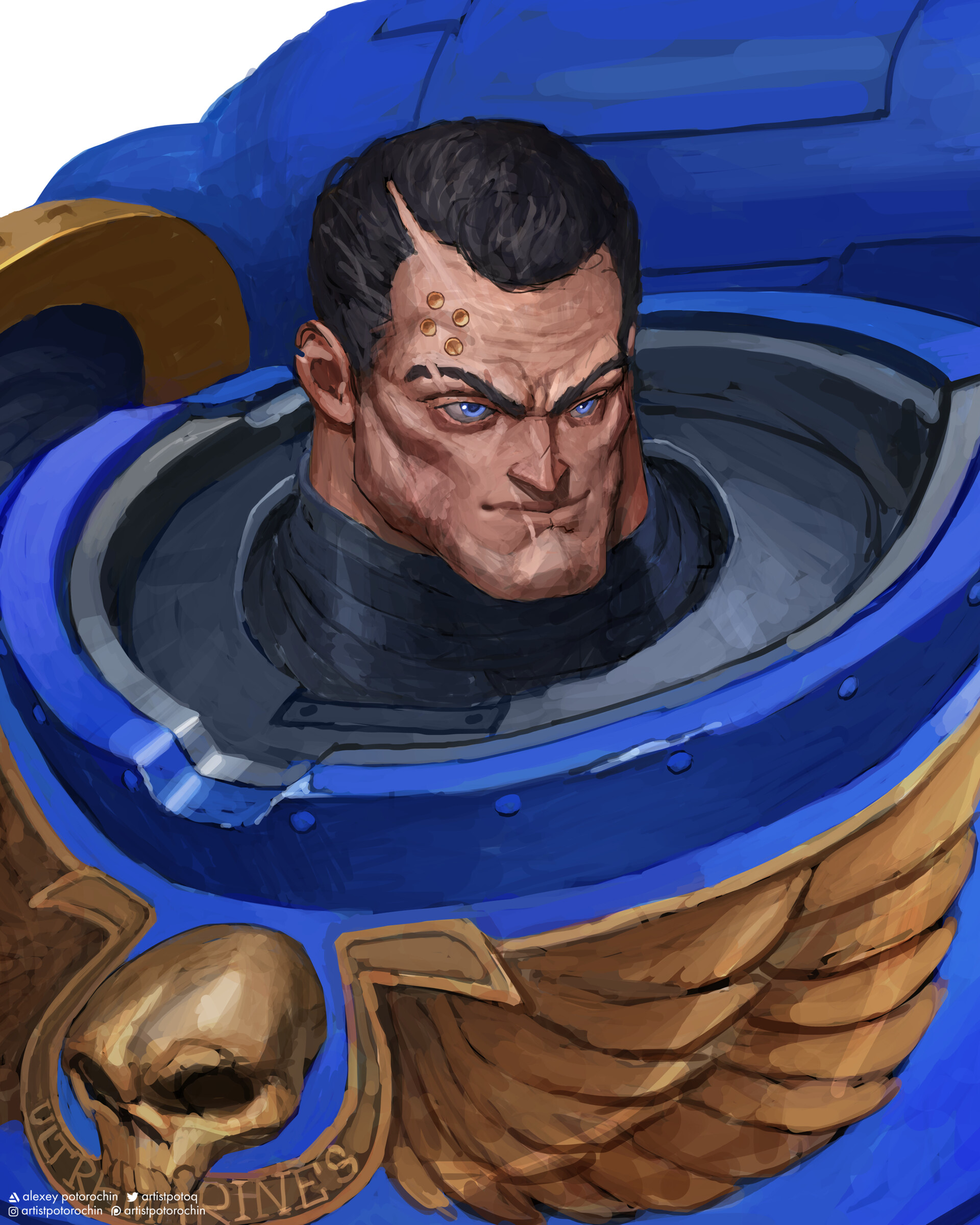 ArtStation - Lieutenant Demetrian Titus and a Terminator Veteran