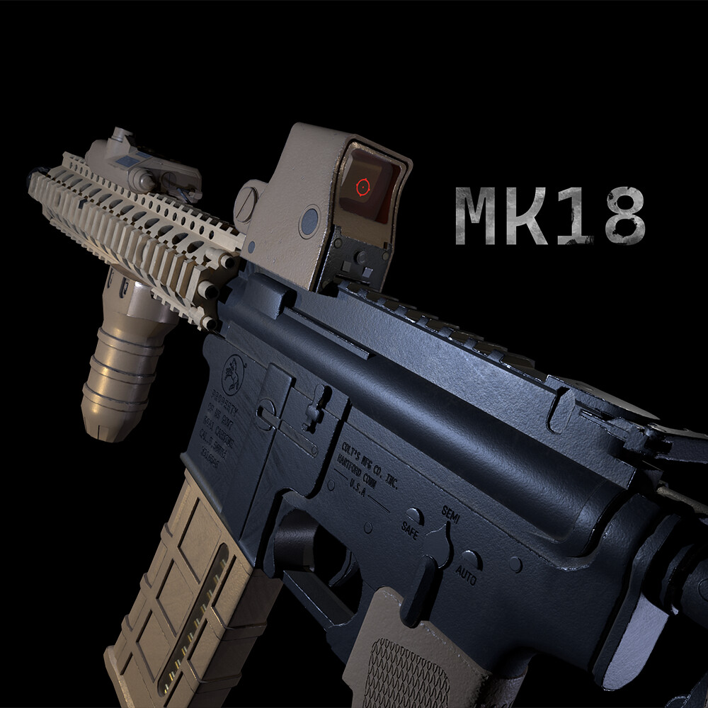 ArtStation - MK18 Assault Rifle + Attachments