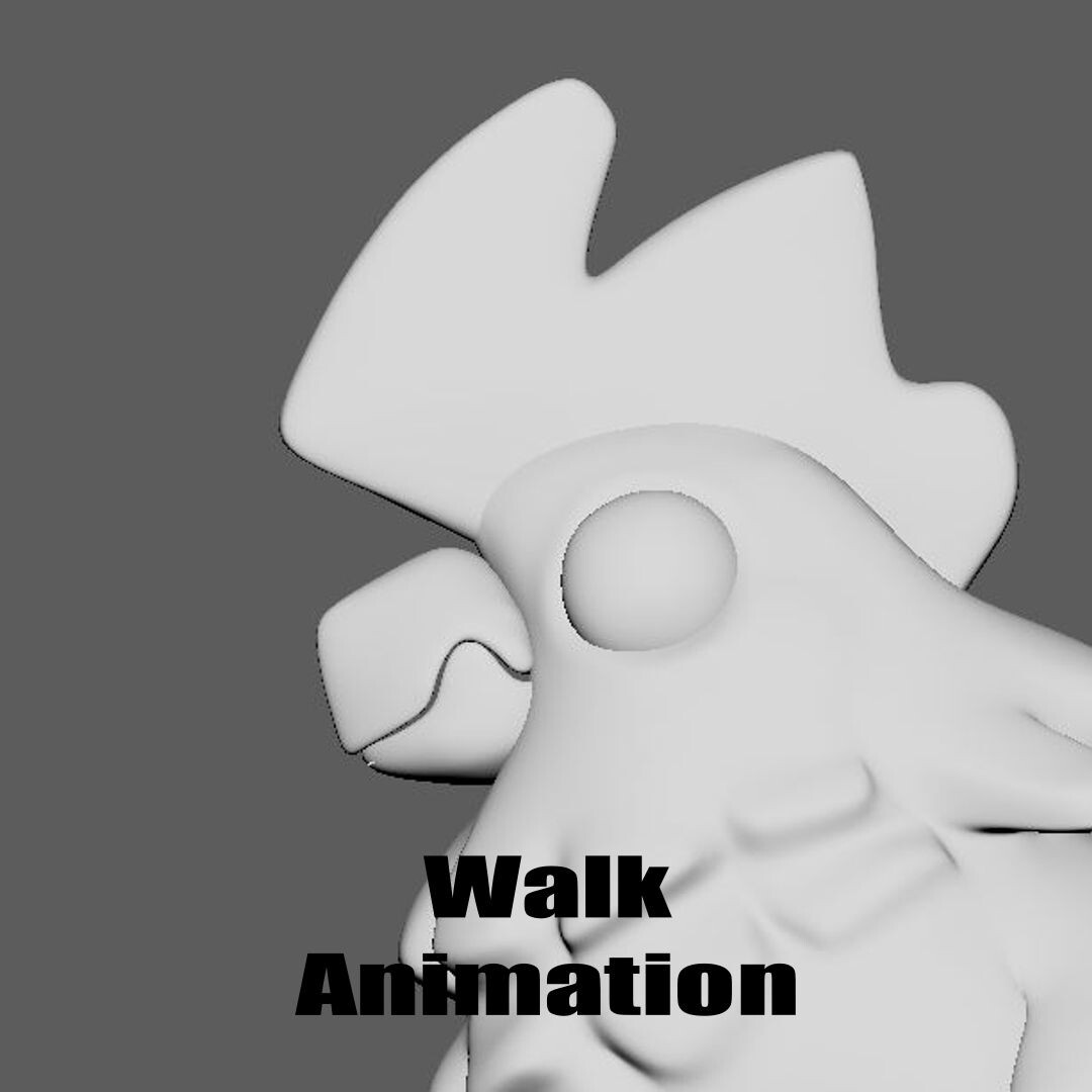ArtStation - Chicken-like Monster Animation: Walk
