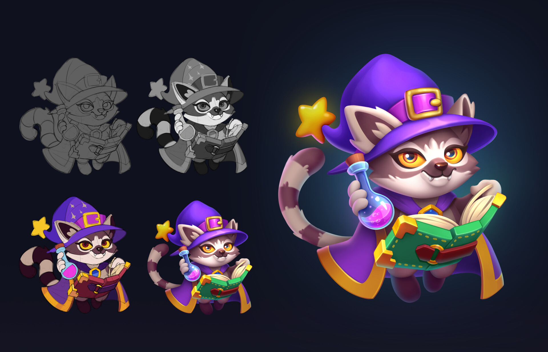 ArtStation - A young lemur wizard, fond of experimenting with potions ...