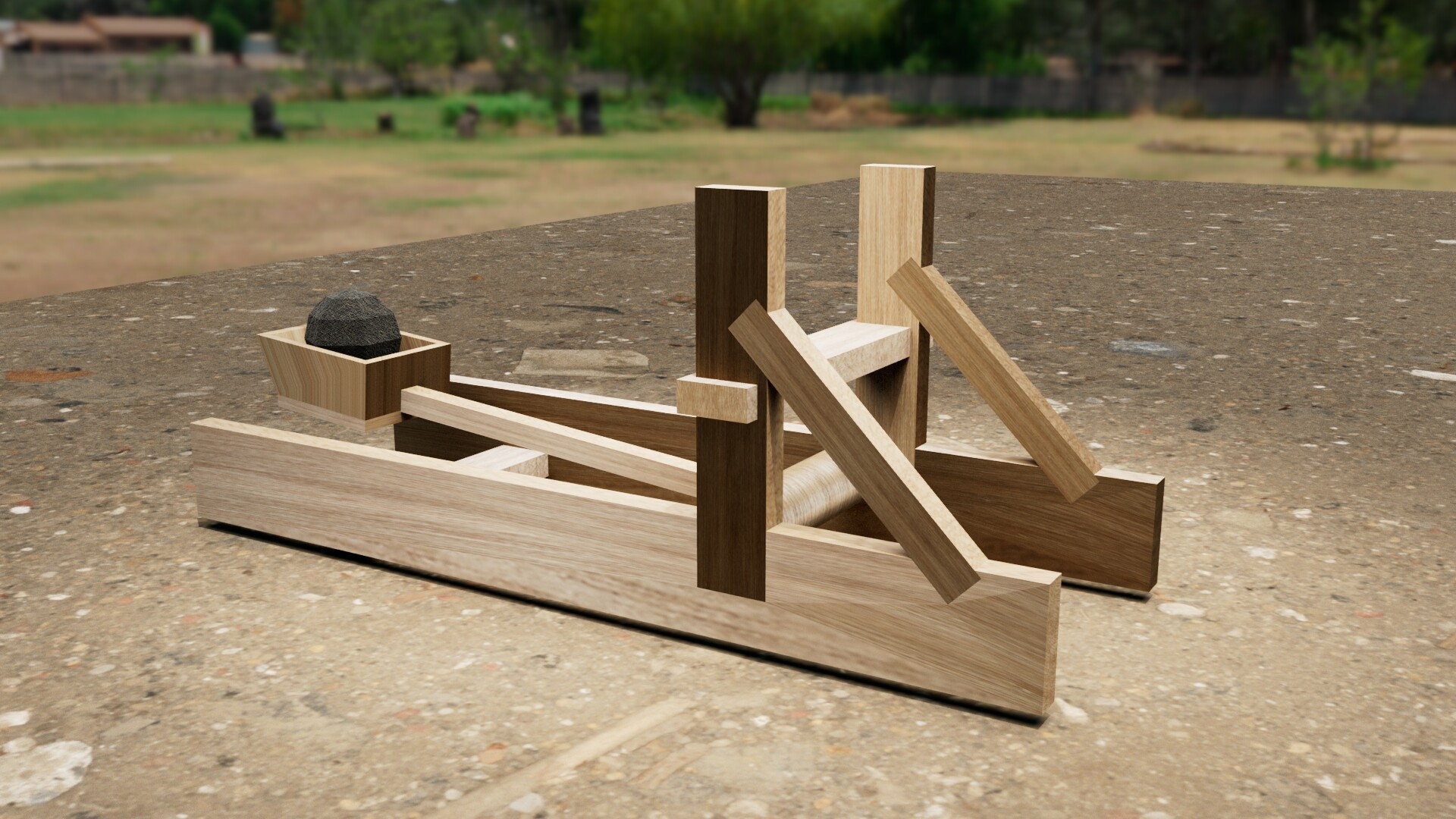 ArtStation - Low-Poly Catapult Animation with Constraints – Maya and ...