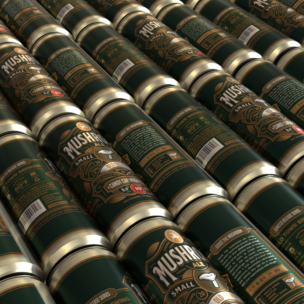ArtStation - Brewed in 3D : Promotional Can Renders