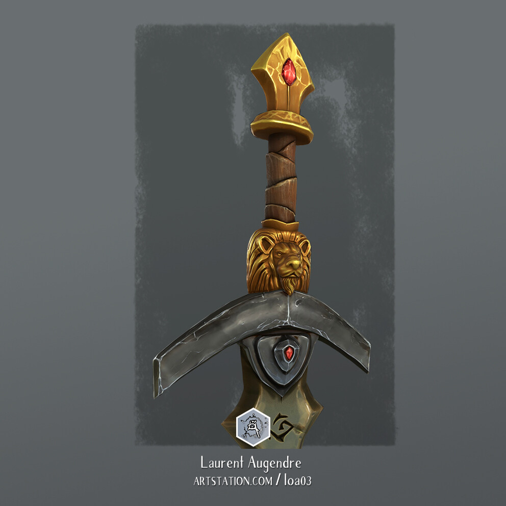 ArtStation - Magical Sword Gems Runed - Hand Painted