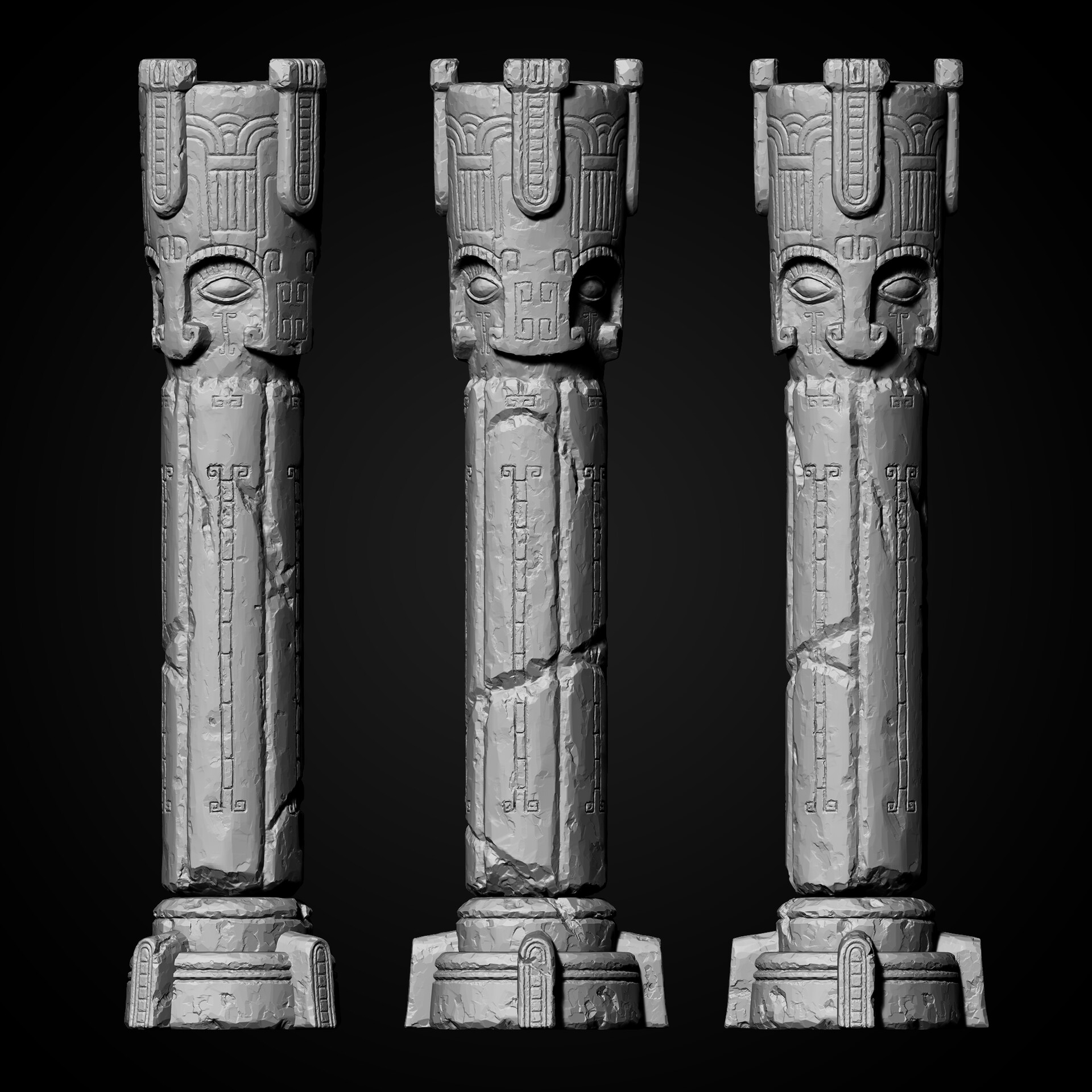 ArtStation - Zbrush Practices - Stone Sculpt