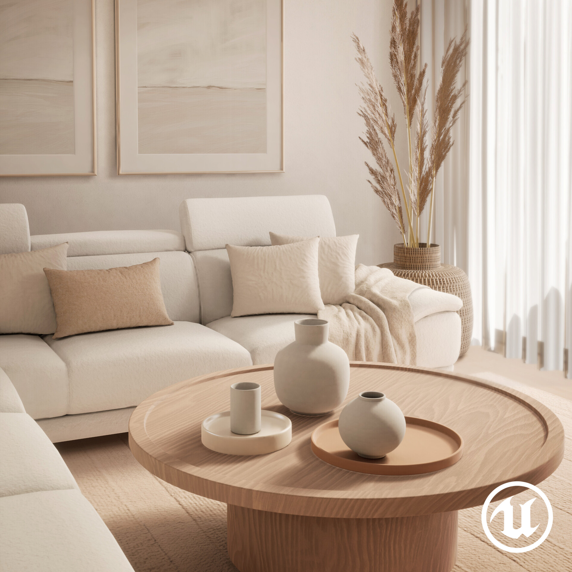 ArtStation - Minimalist Living Room | UE5 Archviz Lighting Practice