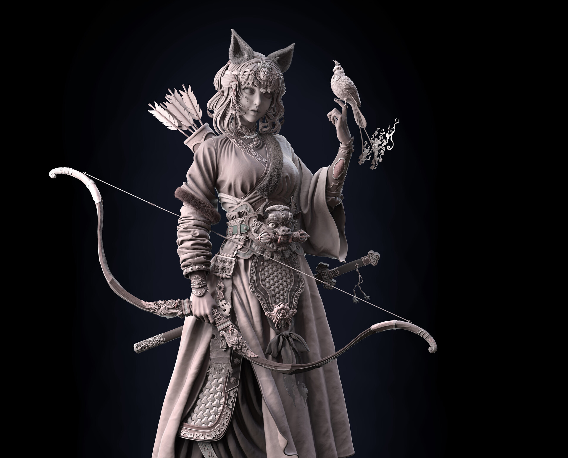 ArtStation - bow and arrow Sister 弓箭妹子