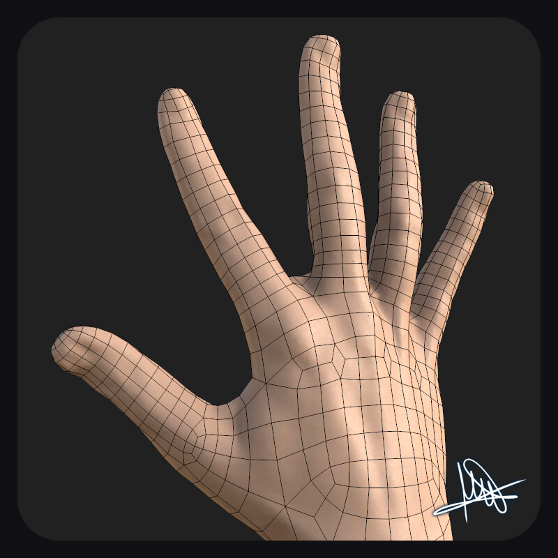 ArtStation - Hand & Lower Arm Retopology