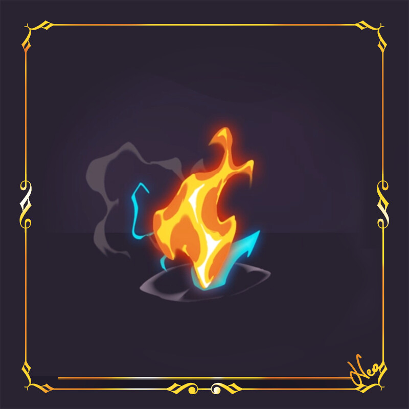 ArtStation - Lightning strikes the ground (Frame byFrame)