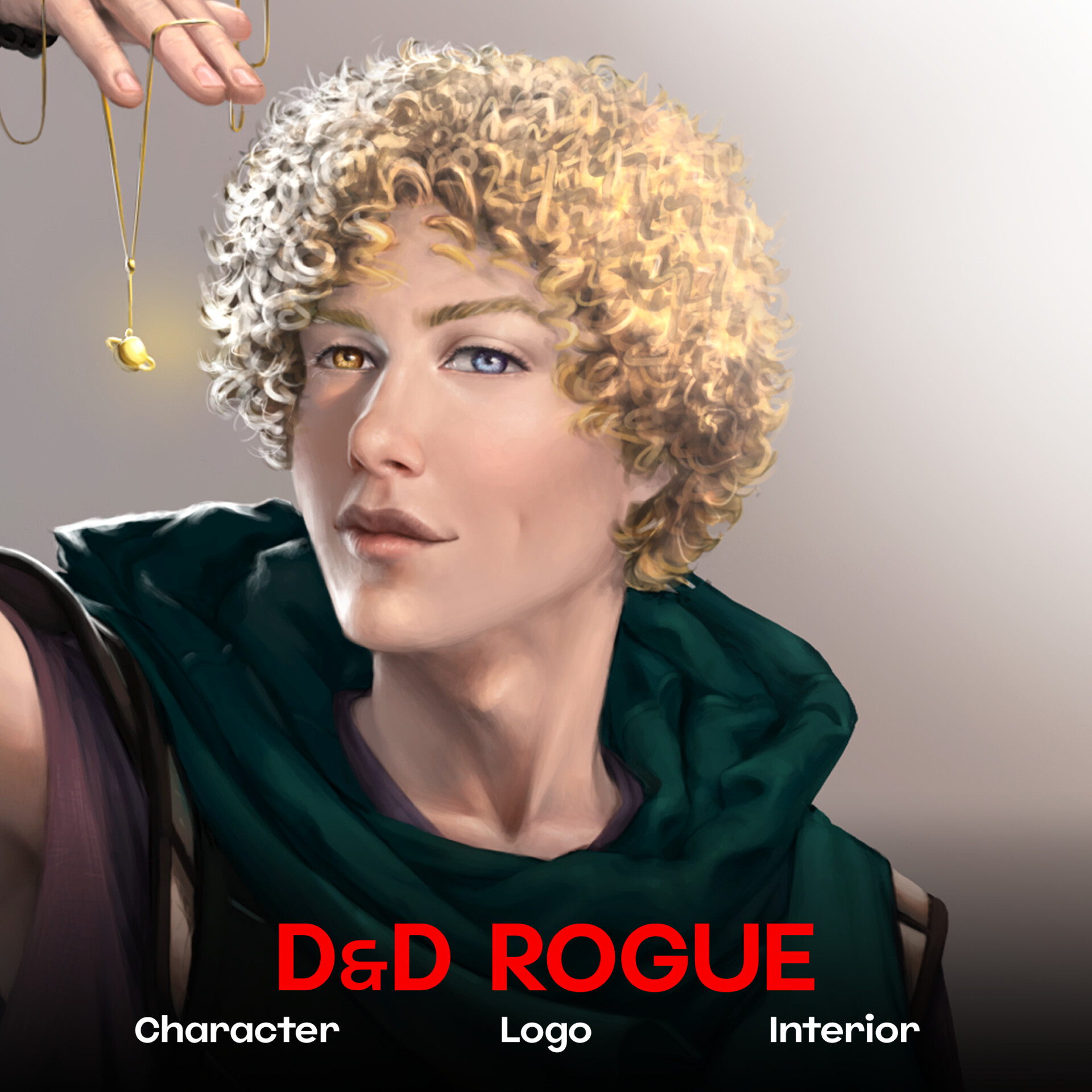 ArtStation - Gabriel, dnd rogue character/logo/interior design