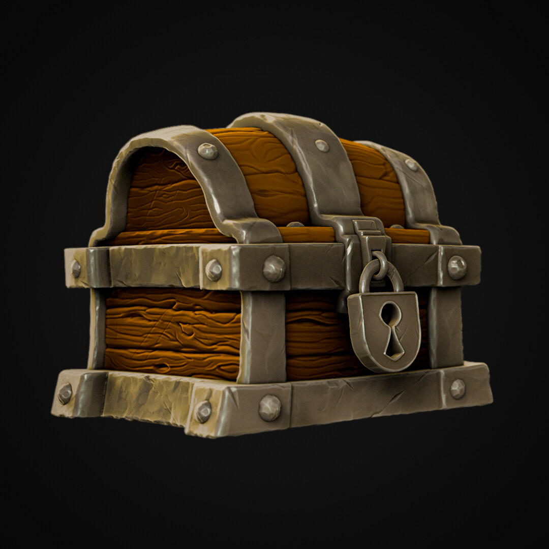ArtStation - stylized chest work
