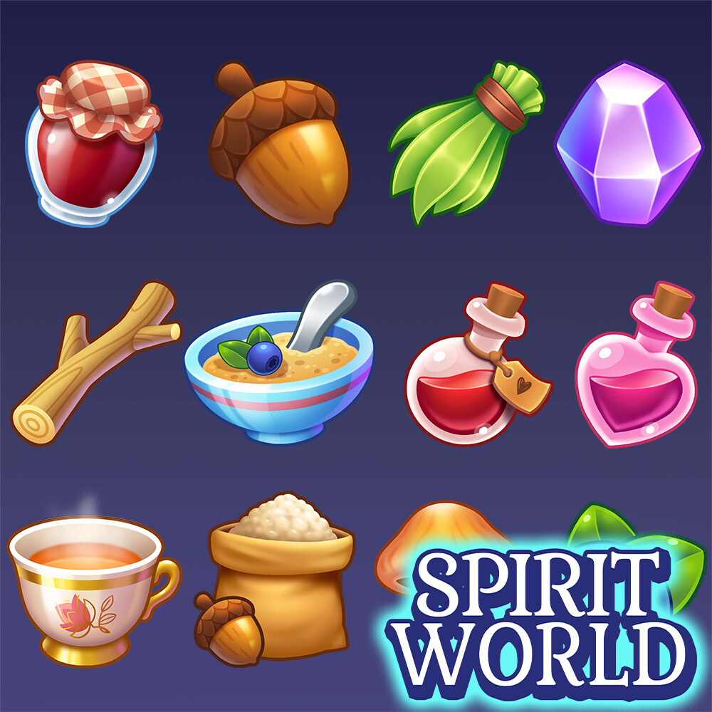 ArtStation - Spirit World - Inventory Icons
