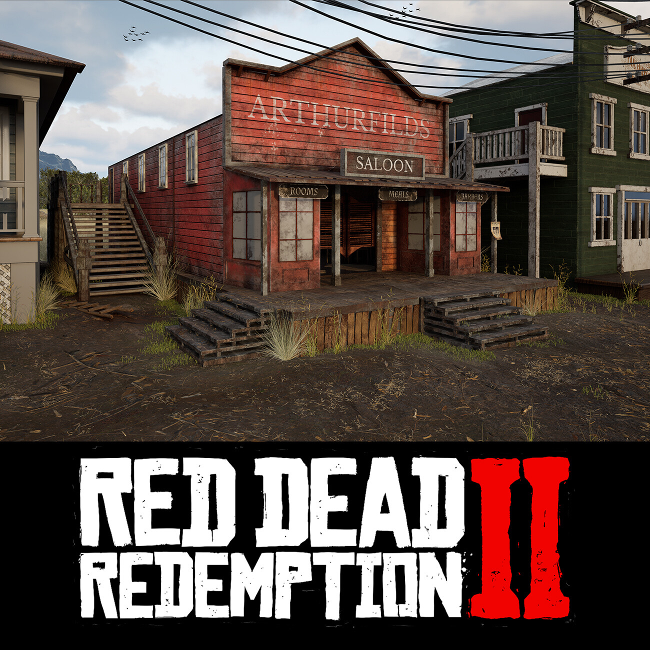 ArtStation - Saloon-Red Dead Redemption 2