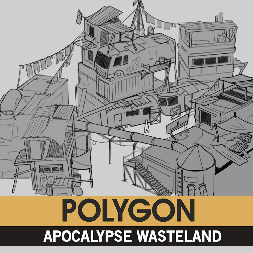 ArtStation - POLYGON - Apocalypse Wasteland "Ute-opia" Buildings