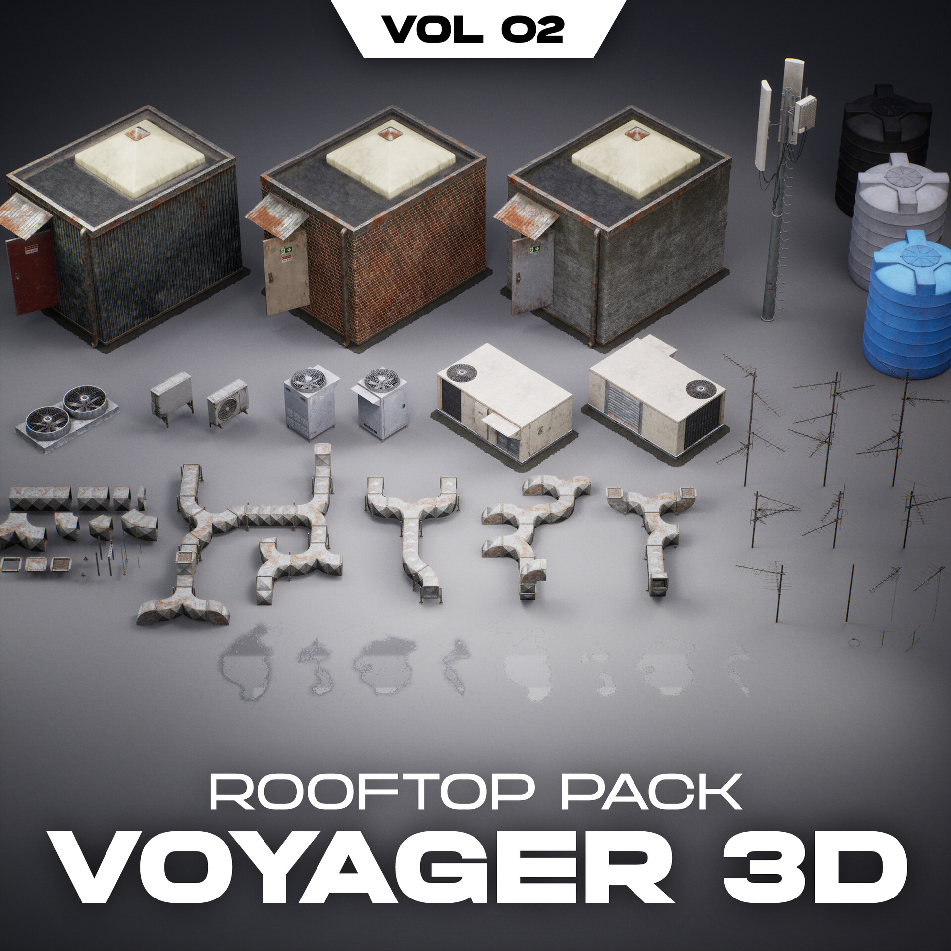 ArtStation - Rooftop Pack Vol. 02 | Voyager 3D