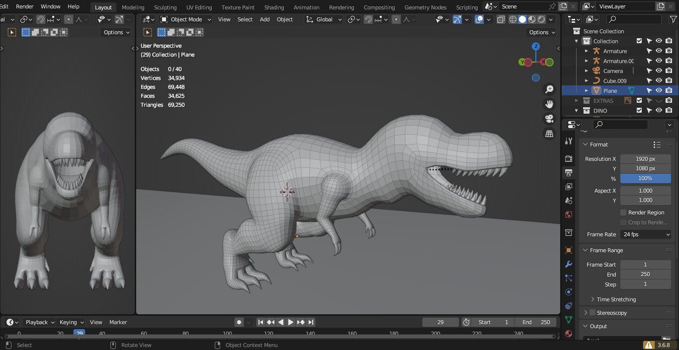 ArtStation - Low poly T-rex 3D model