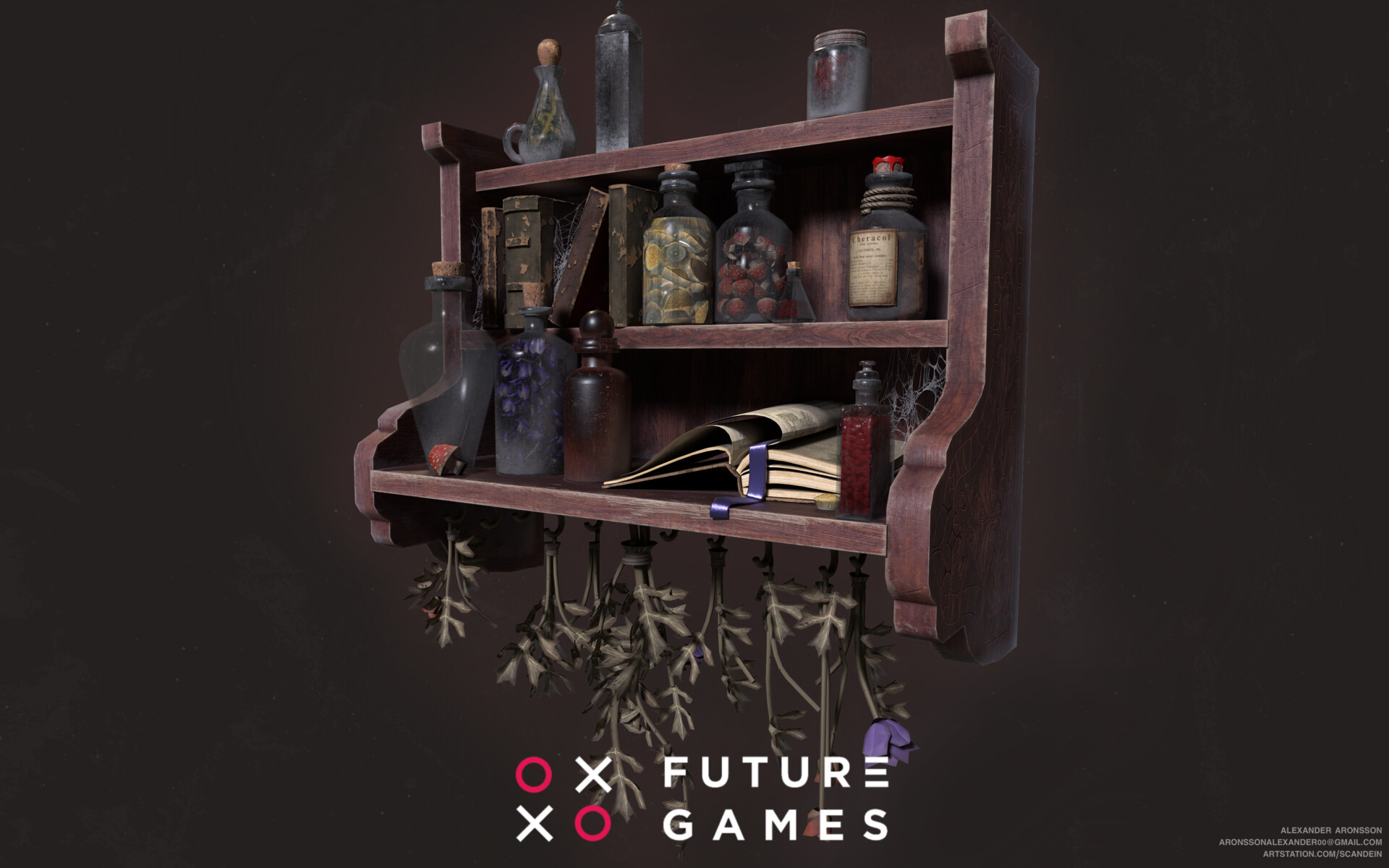 ArtStation - Witch Shelf Prop - Portfolio piece two