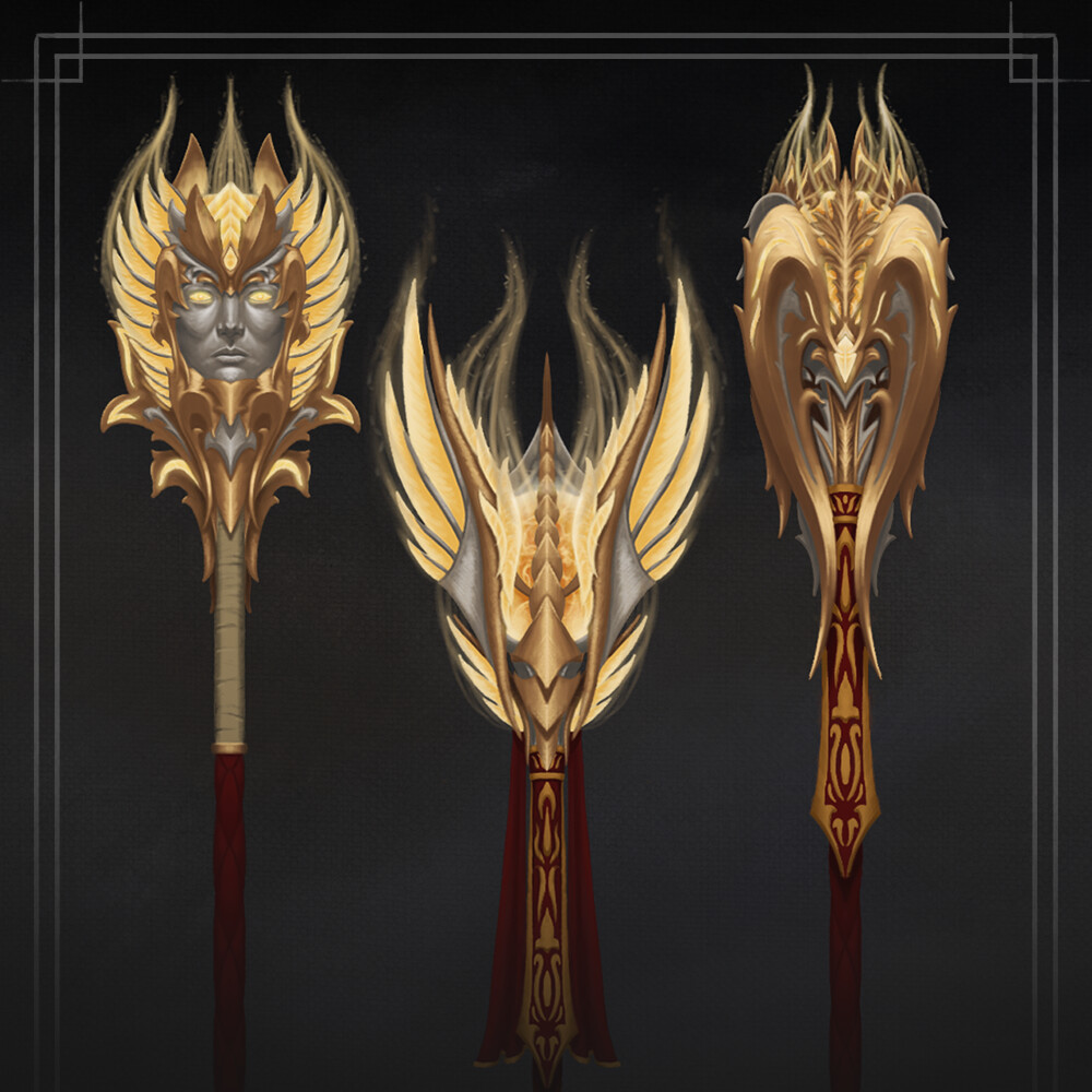 ArtStation - Sorceress Character: Mythic Equipment - Staff Ideas
