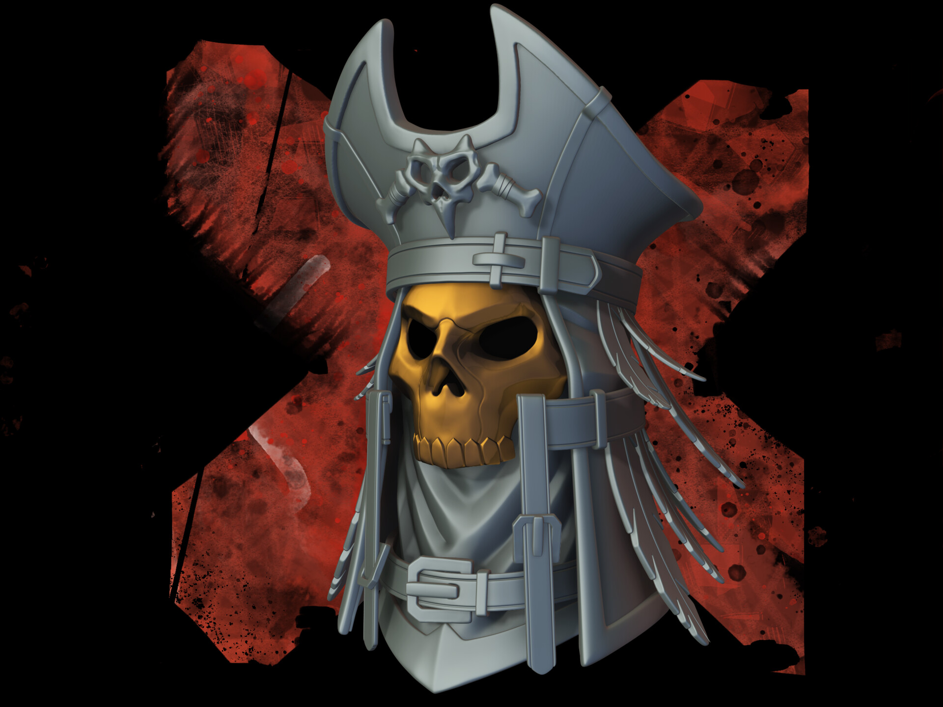 ArtStation - Skull mask pirate