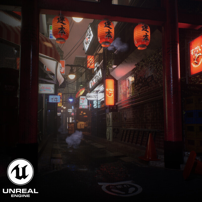 ArtStation - Golden Gai Edo Samurai Bar