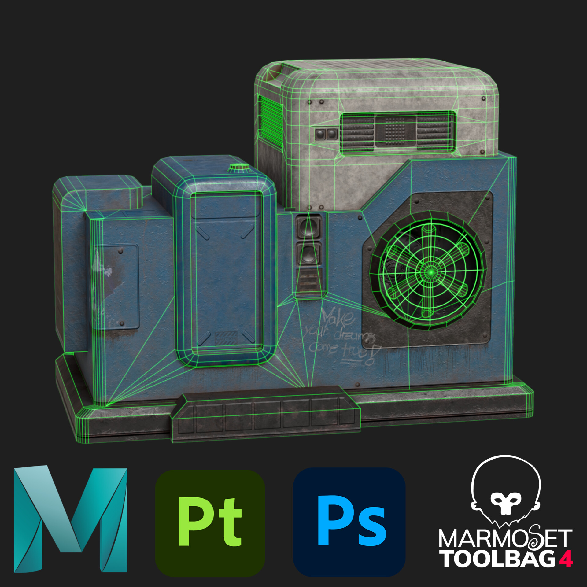 ArtStation - Game Ready Generator Low Poly