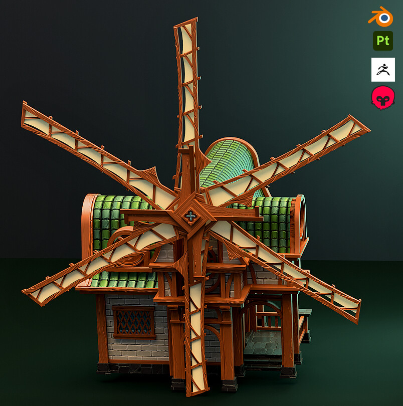 ArtStation - 3D Game-ready Windmill Environment Project UE5