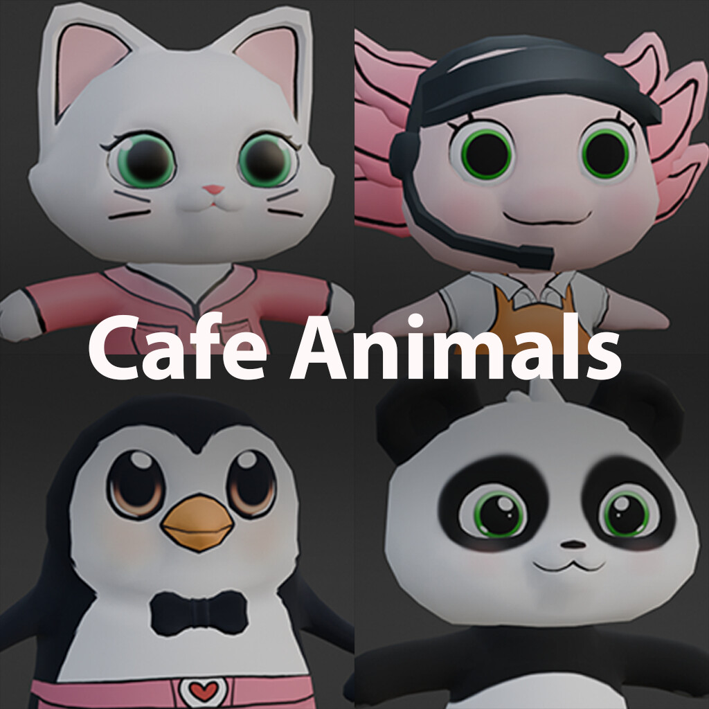 ArtStation - Cute Cafe Animals