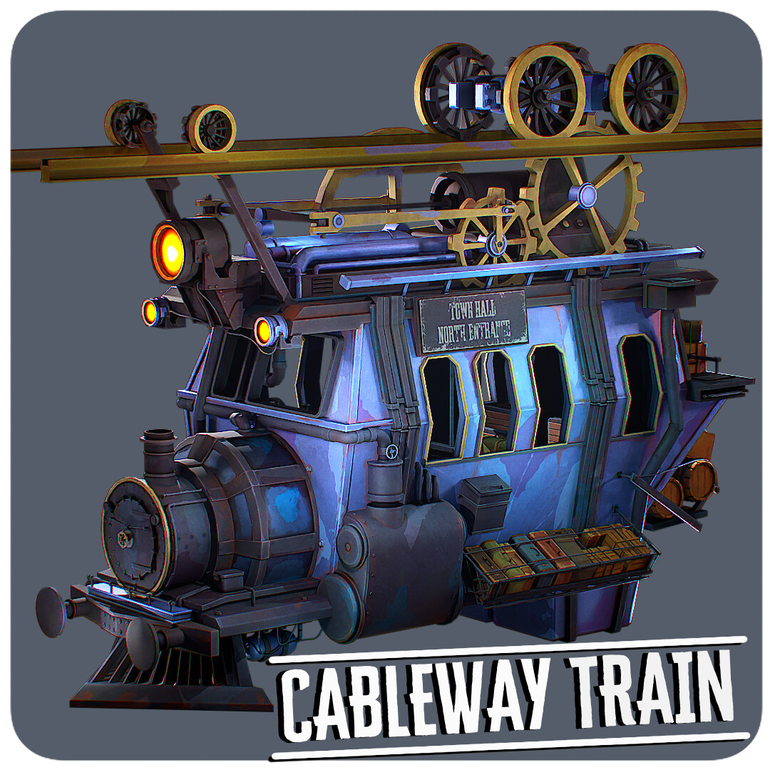 ArtStation - Stylized Cable Train
