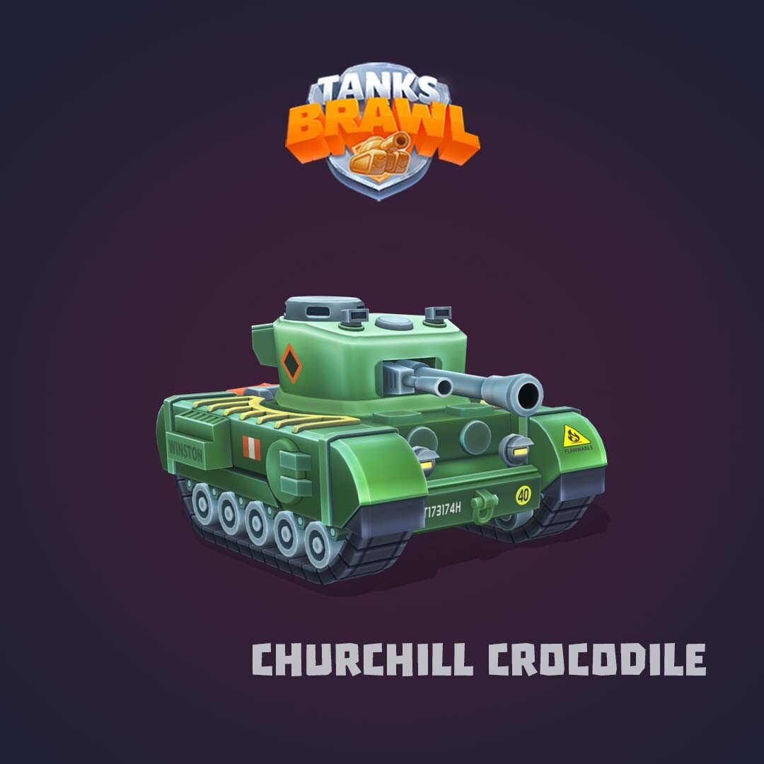 ArtStation - CHURCHILL CROCODILE | Tanks Brawl