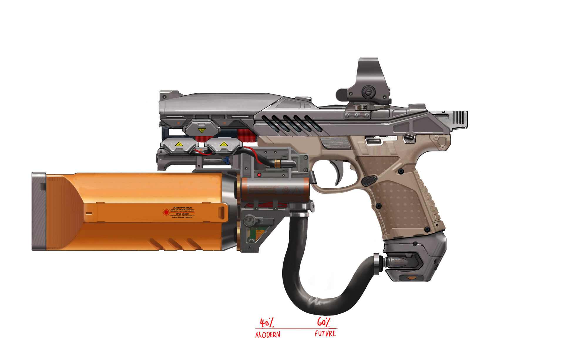 ArtStation - Modified Pistol - Electromagnetic Launch Device