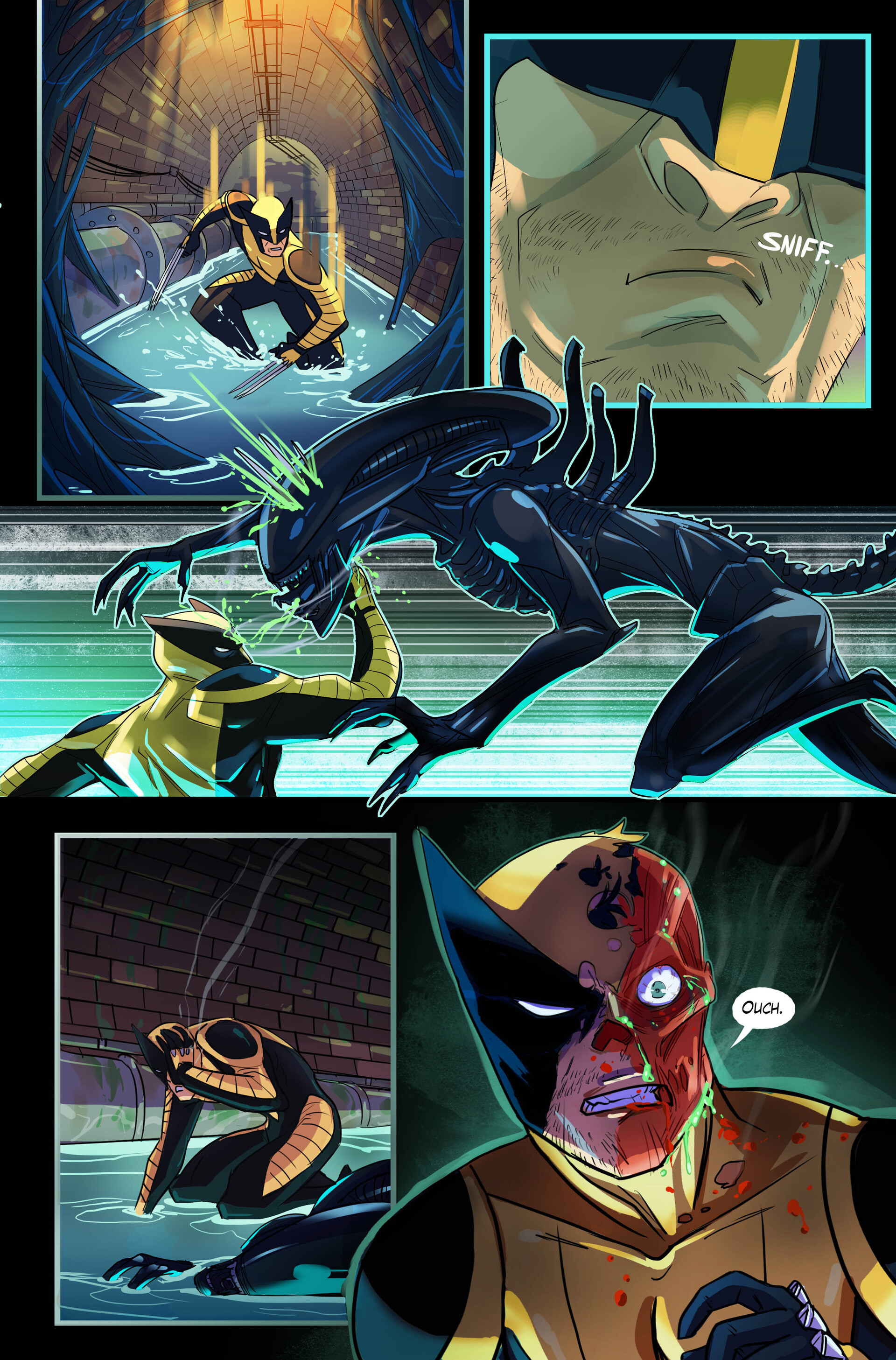 ArtStation - Wolverine vs Xenomorphs sequentials