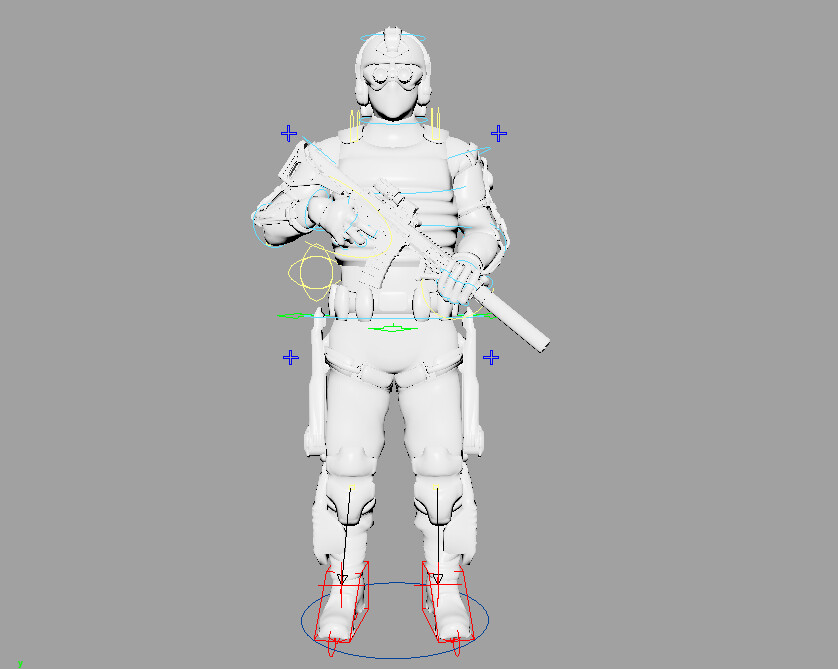 ArtStation - my new rig with army soldier and first animation idle ...