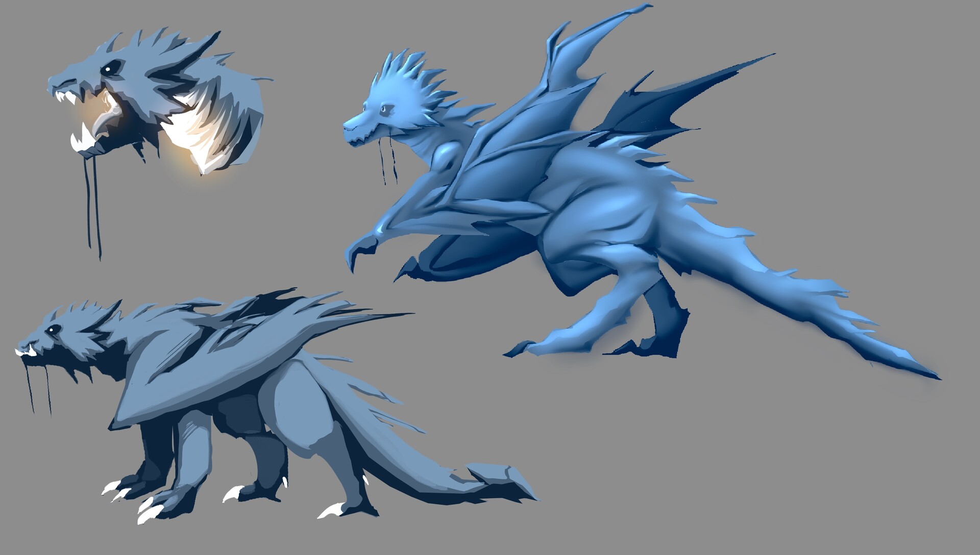 ArtStation - Ice dragon design