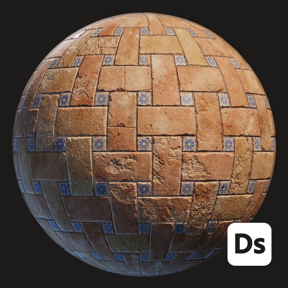 ArtStation - Ceramic Tile Floor - Alcazar Gardens