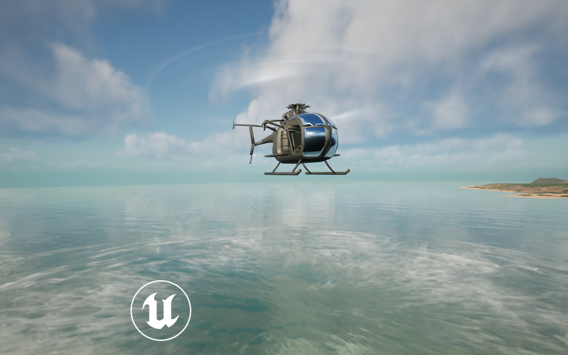 ArtStation - Helicopter over water VFX