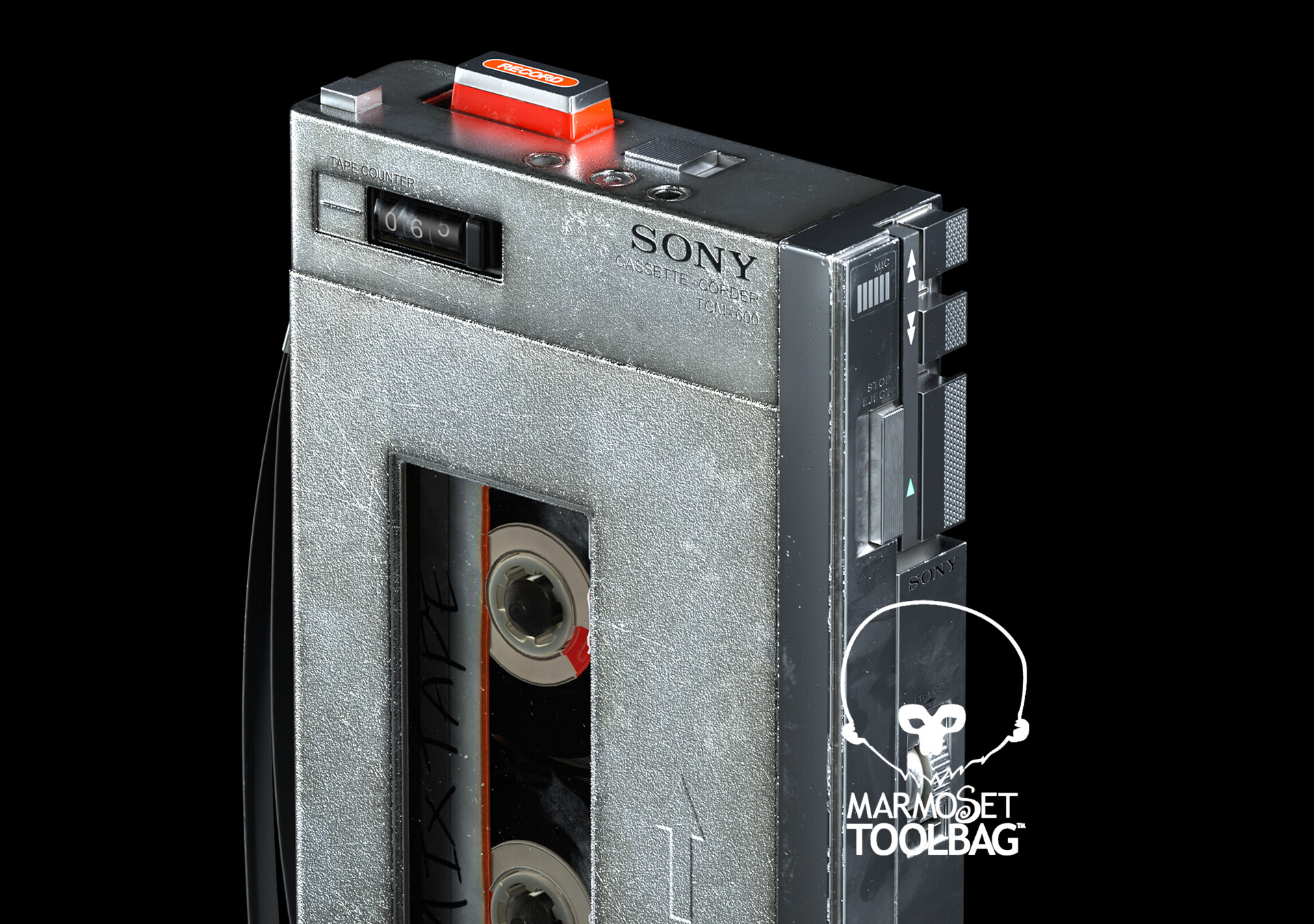 ArtStation - Sony TCM-600 Cassette Walkman