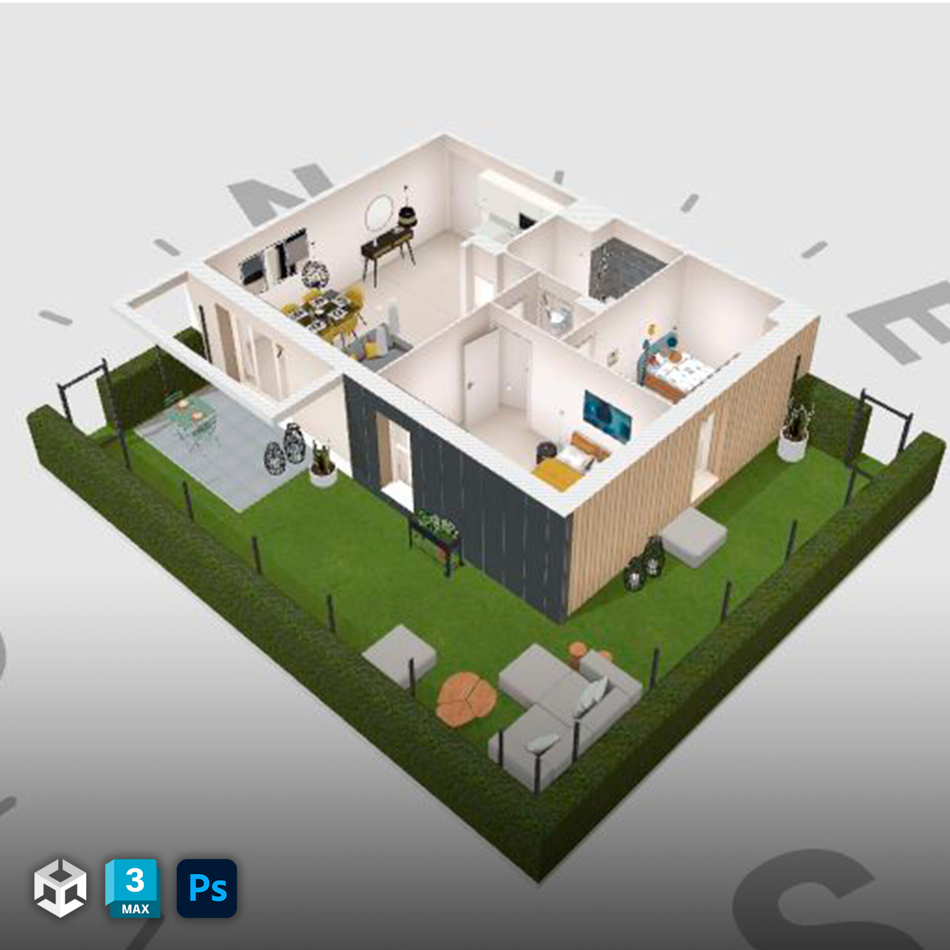 ArtStation - Collection of 3D Flat Designs